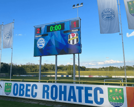 TJ Slavoj Rohatec na Hodonínsku má novou LED obrazovku